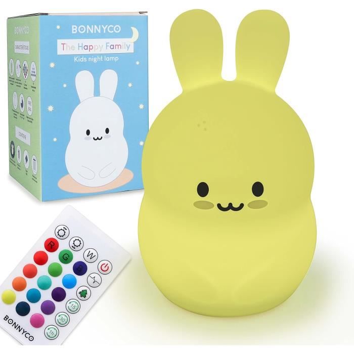 BONNYCO Veilleuse Enfant avec Télécommande, Contrôle Tactile 16 ...