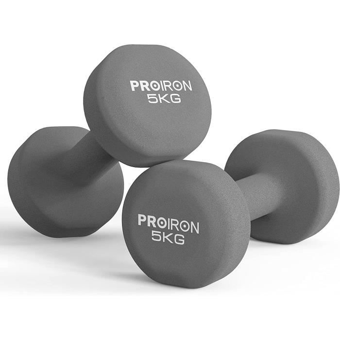 PROIRON haltere en Neoprene,Haltères,1KG,1,5KG,2KG,3KG,4KG,5KG,8KG,10KG ...