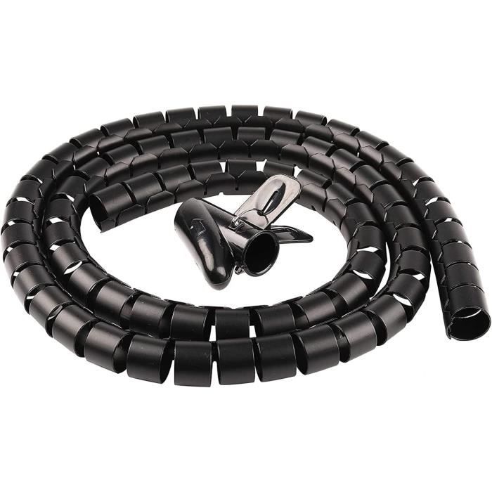 Gaines Câble 16mm*3 mètre-6.56ft Manchon de Cache Câble Réglable,Gaine ...