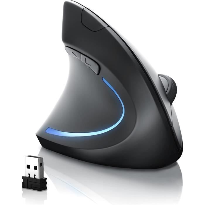 Csl Souris Sans Fil Optique Verticale Pour Gaucher Bluetooth + 2,4 Ghz ...