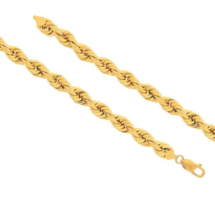 Bracelet Maille Corde Or Jaune 18 Carats - Achat / Vente maillon de ...