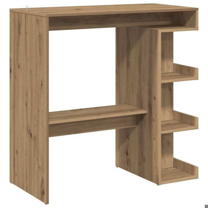 VidaXL Table de bar avec étagère de rangement chêne artisanal 856759 ...