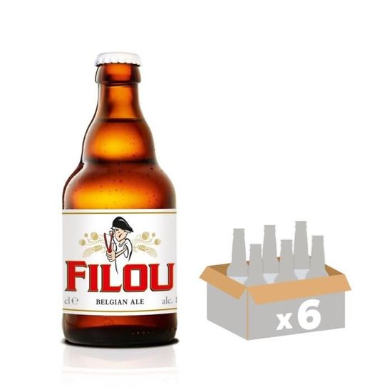BRASSERIE VAN HONSEBROUCK Filou Bière Blonde - 33 cl x6 - 8,5 % - La ...
