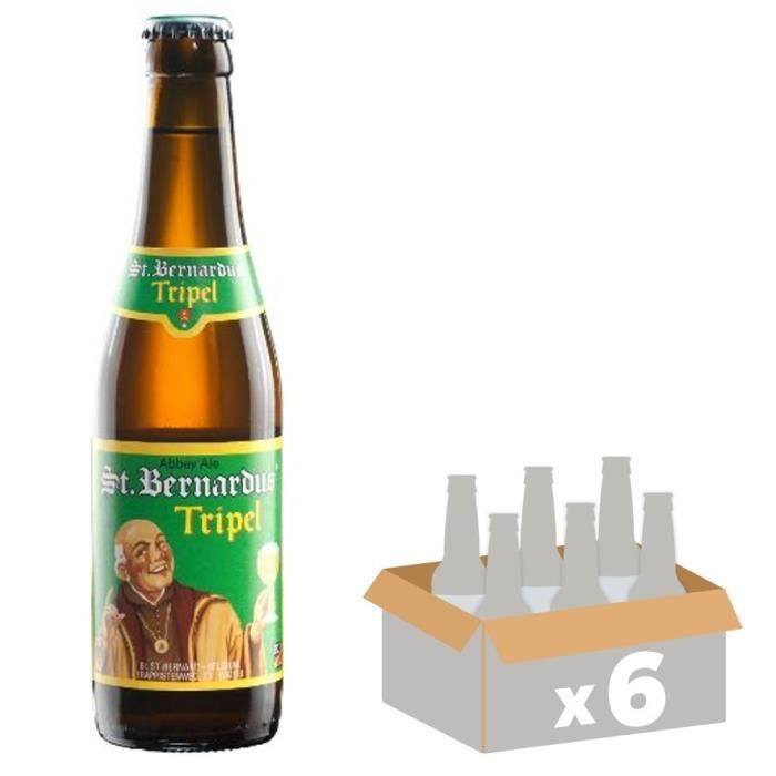 BRASSERIE ST BERNARDUS Triple - Bière Blonde - 33 cl x6 - 8 % - La cave Cdiscount