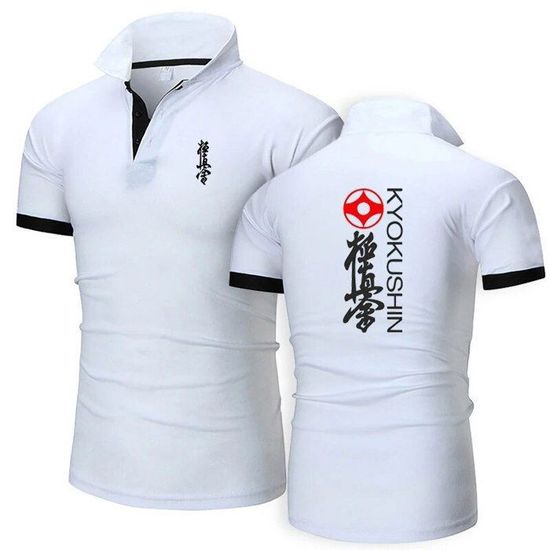 Kyokushin-Polo Slim Fit à manches courtes pour hommes,chemise classique ...