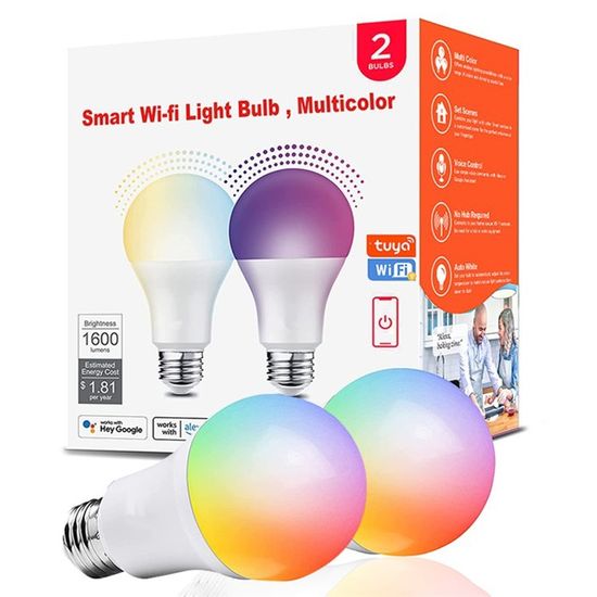 Ampoules Intelligentes WiFi E27 - Tuya - Lot de 2 - Commande Vocale ...