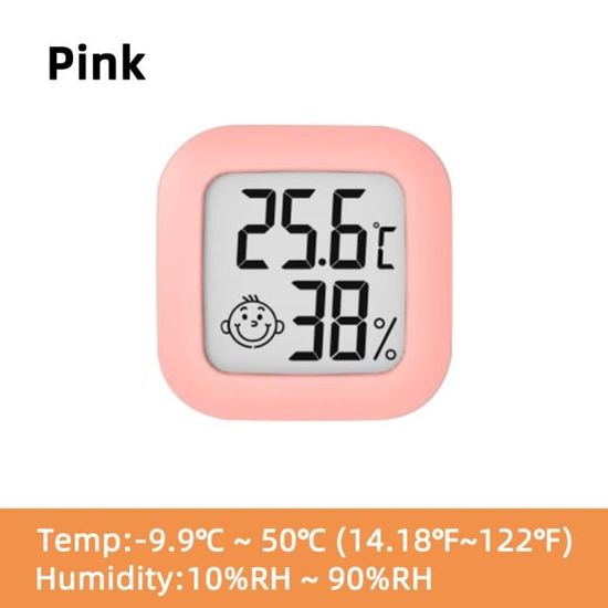Celsius rose - Thermomètre et hygromètre numérique LCD pour intérieur ...