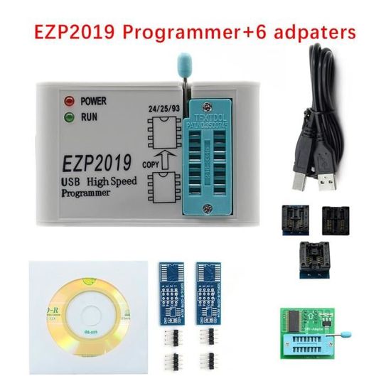 EZP2019 with 6 adapt -D'origine EZP2019 Haute vitesse USB Programmeur ...