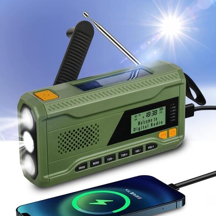 Dab Radio À Manivelle Avec Fonction De Charge Téléphone Radio Solaire ...