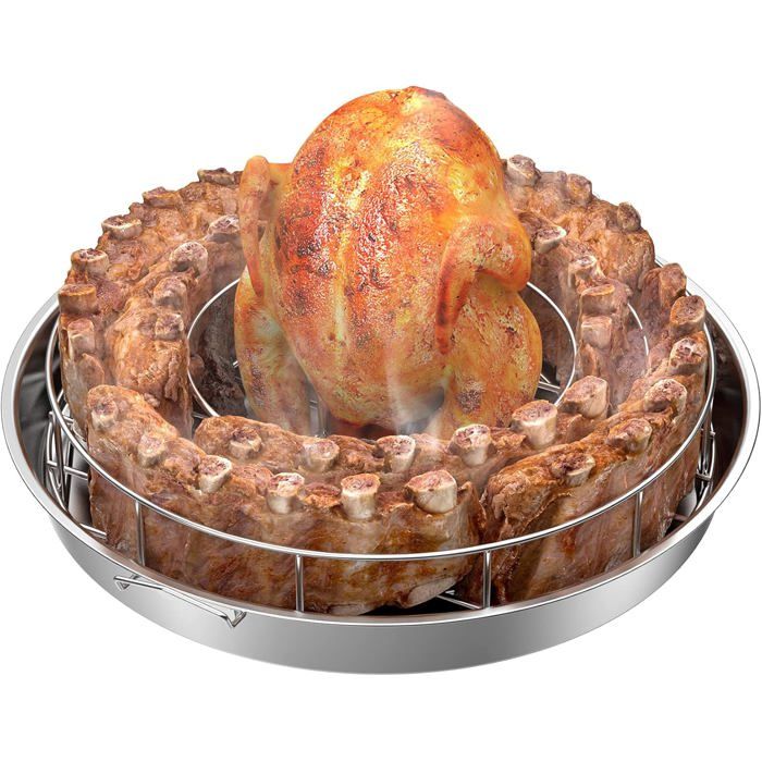 Onlyfire Circular Rib Holder, Stainless Steel BBQ Rib Ring for Charcoal ...