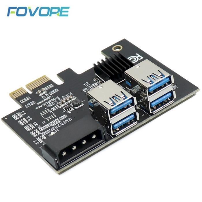 Multiplicateur PCIE Express USB3.0, 1 à 4 ports, carte graphique PCIE ...