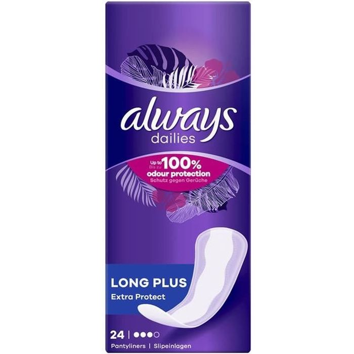 ALWAYS : Dailies Extra Protect Long Plus - Protège-slips Fraîcheur ...