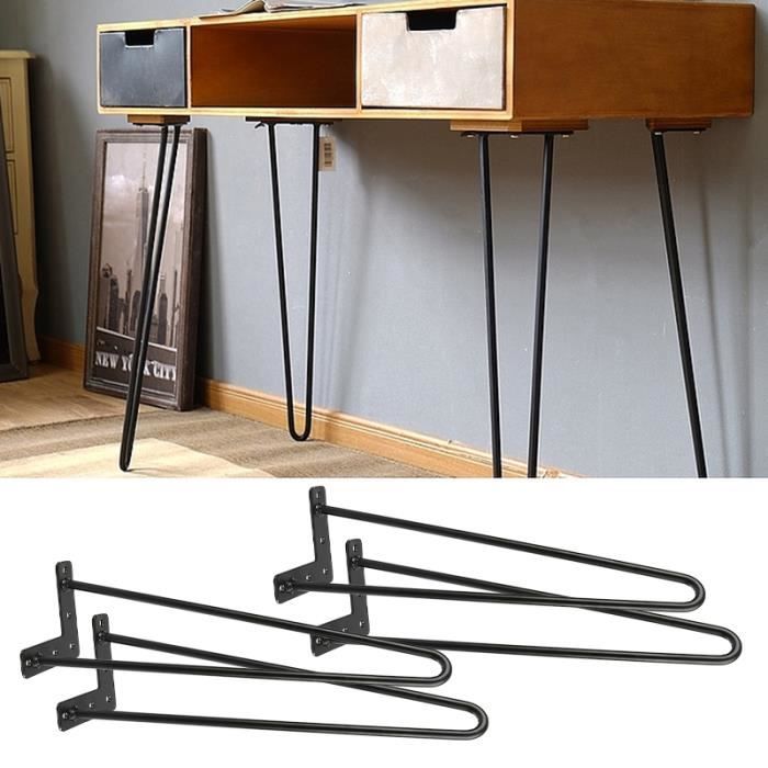 Pieds de table Support de table Set 4 pcs. Hairpin Legs Pieds de table ...