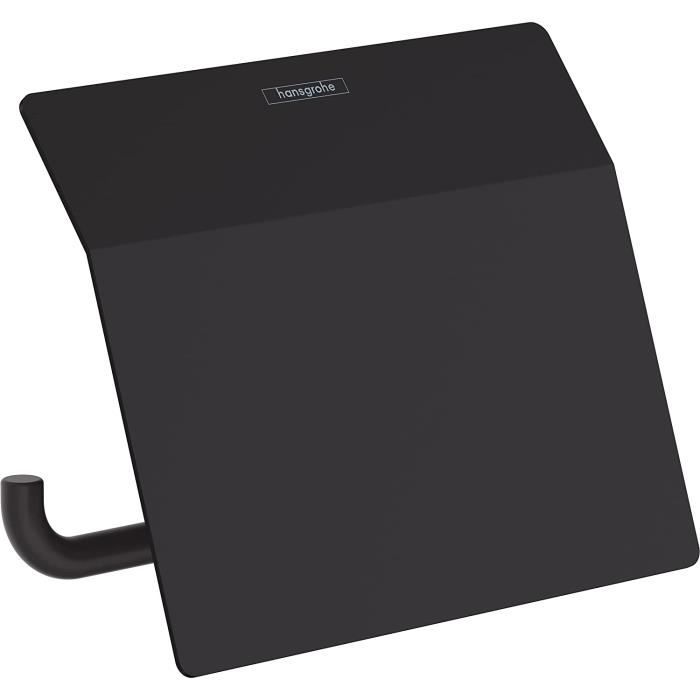 Hansgrohe AddStoris Porte-papier WC avec couvercle, noir mat, 41753670 ...