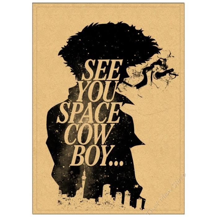 Affiche de cowboy bebop Vintage décorative en papier Kraft, autocollant ...