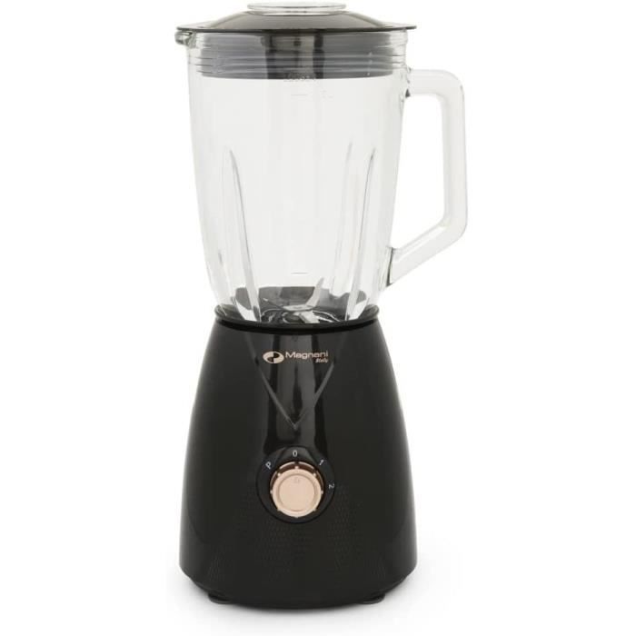 MAGNANI Blender 600W, Blender Mixeur Noir et Or Rose 1.5L, Blender Electrique Multifonction en ...