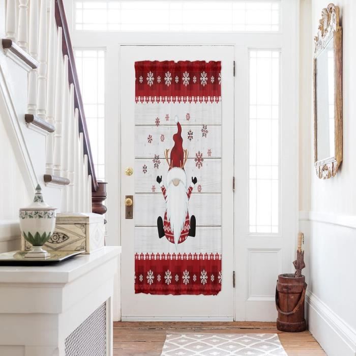 Rideau De Porte Semi-Transparent Avec Passe-Tringle Et Embrasse Pour ...