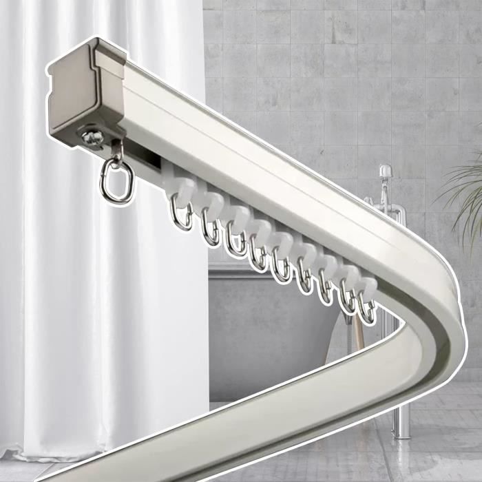Rideau Rail Rail De Rideau De Douche, Tringle À Rideaux Courbée Montage ...