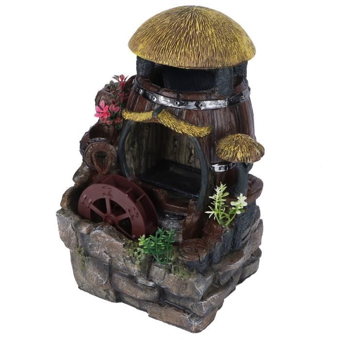 Ornements d'eau qui coule Décor de fontaine d'eau qui coule de table avec lumière pour la ...