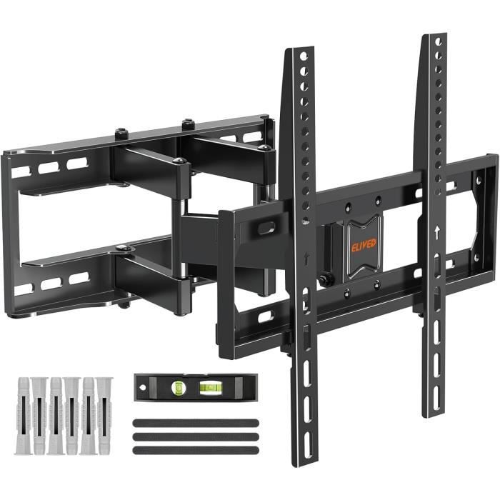 ELIVED Support Mural TV Inclinable et Pivotant pour Télévision 26-65 Pouces LED,LCD,OLED - VESA ...