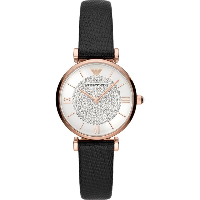 Black armani ladies watch store