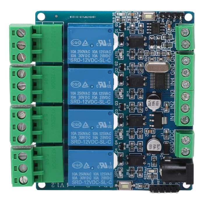 Fdit Module de relais à 4 canaux Module de relais 12V 4 canaux avec ...