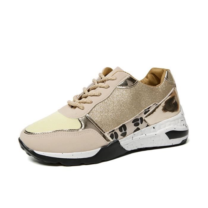 Femme Baskets à Talons Compensés pour Womens Chaussures de Course de ...