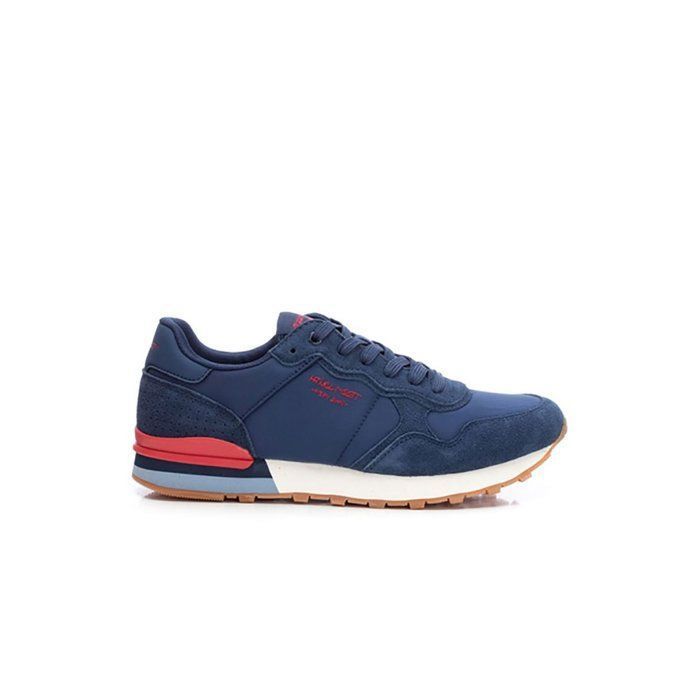 Sneakers cuir PU textile - Teddy smith. Bleu - Cdiscount Chaussures