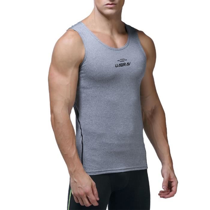 Débardeur de Sport Homme Sans Manches Training Débardeur Jogging ...