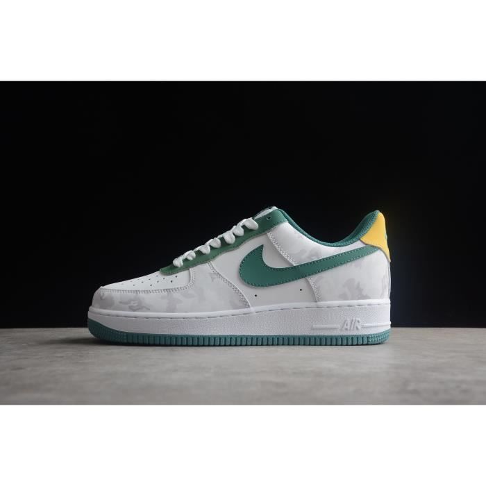Basket Air-Force 1 Chaussures AF1234-009 hommes femmes-blanc vert foncé ...