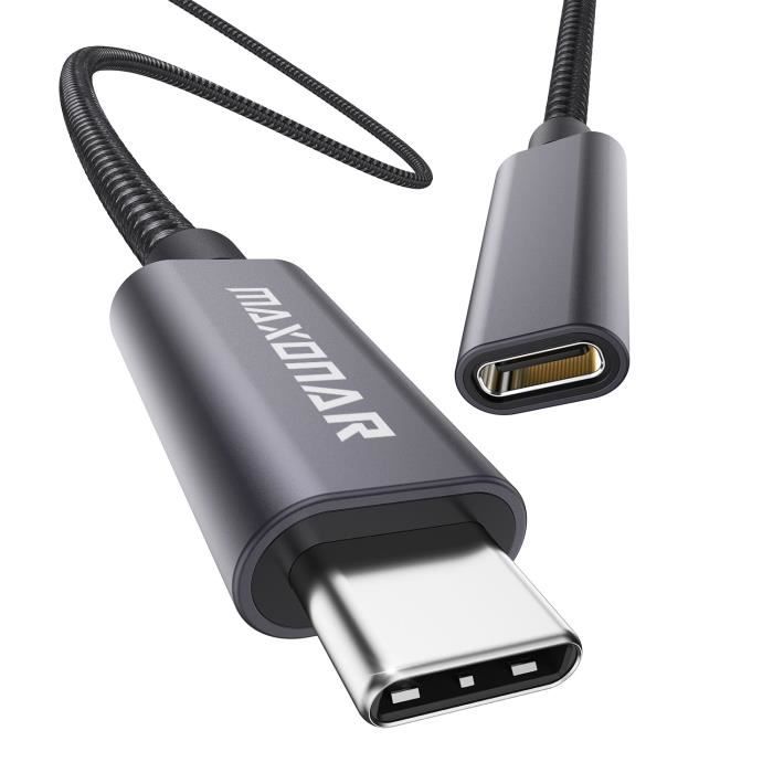 Rallonge Usb C 1,5M 2Pack Usb3.2 (10 Gbit-S) Type C Prise D'Extension ...