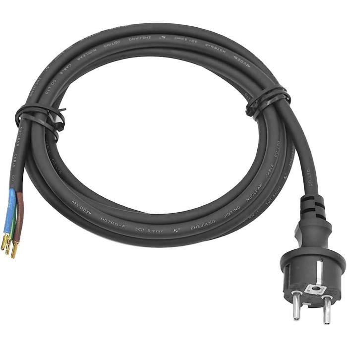 4M Cordon D'Alimentation En Caoutchouc H07Rn F 3X1,5Mm, Photovoltaïque Ac Câble Avec Prise ...