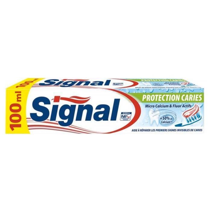 Dentifrice - SIGNAL - Protection Caries - Formule fluorée - Lot ...
