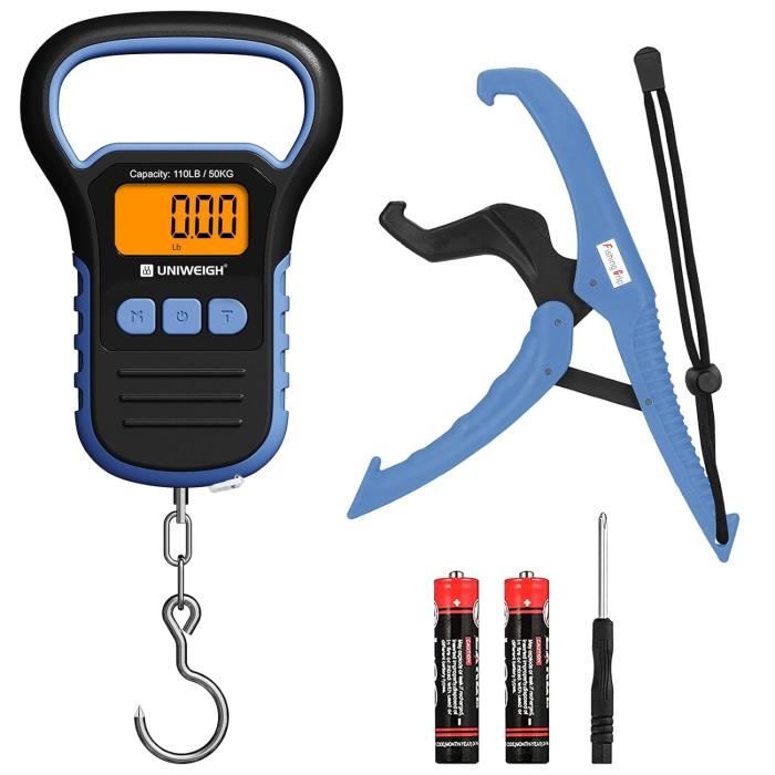 Balance de pêche numérique 50 kg-110 lb avec poignée à lèvres, balance ...