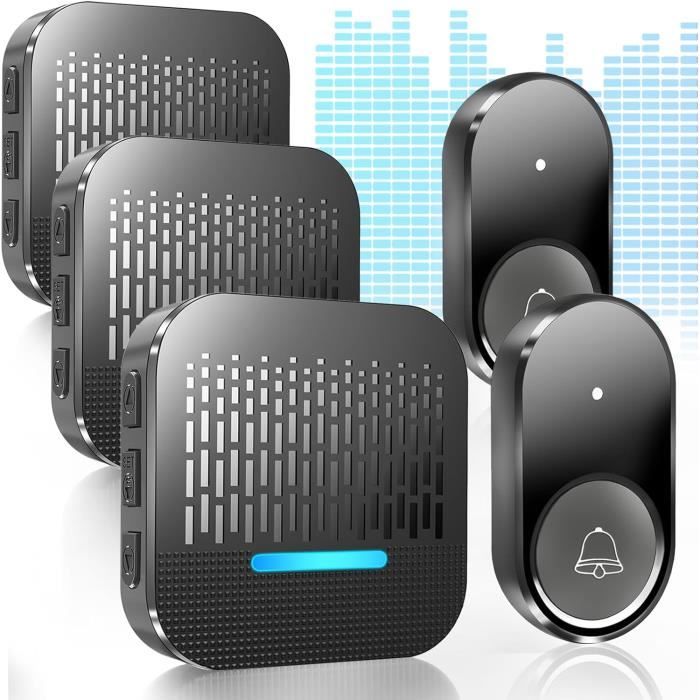 Sonnette Sans Fil Exterieur Etanche Ip55 Carillon Sonnette Avec ...