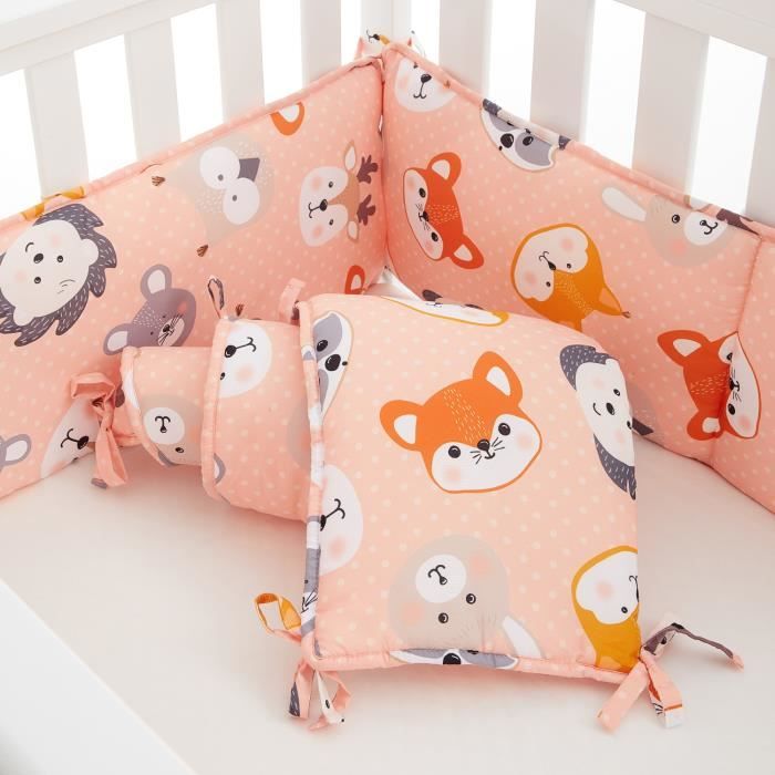 Tour de lit Bebe - Contour lit bebe respirant Coton avec un motif ...