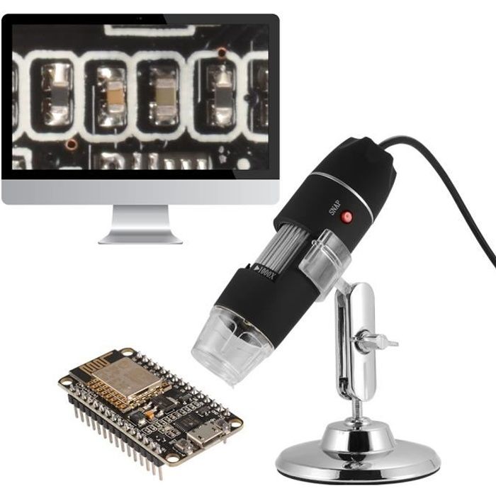 Microscope Numérique XCSOURCE - Zoom 40X-1000X - 8LED - Blanc ...