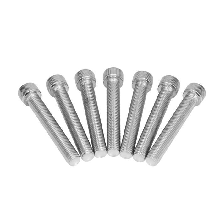 YOSOO attache 20 pièces vis à tête cylindrique à filetage grossier A2-70 en acier inoxydable ...