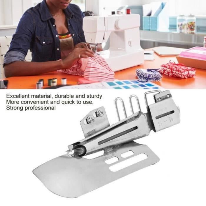 Reliure de surjet à angle droit ourlet de machine à coudre industrielle ...