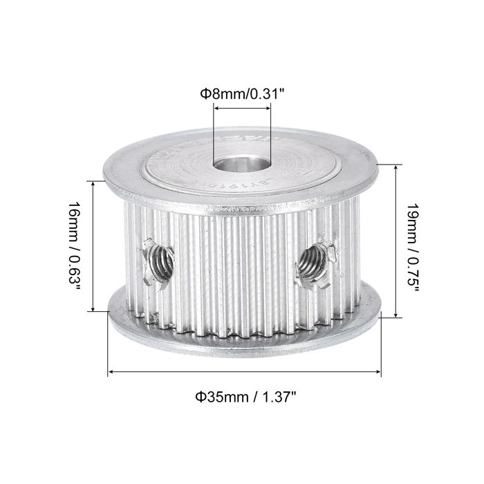 Roue synchrone SOURCING MAP 3M32 Dents Distribution Poulie avec M5 Vis ...