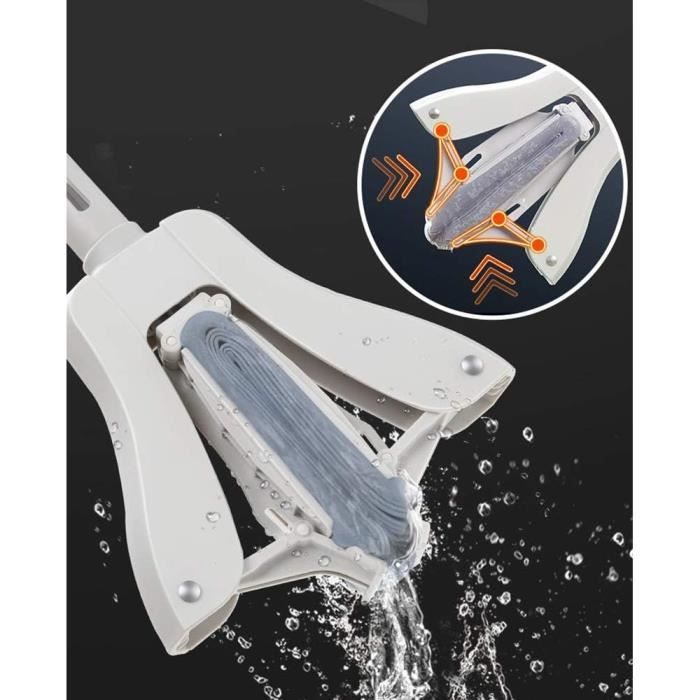 Balai Éponge avec Manche Téléscopique Balai Magique Lave Sol avec 1 ...