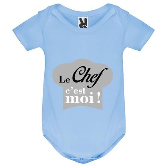 Body bébé bleu le chef c est moi Bébé Garçon Blanc - Cdiscount Prêt-à ...