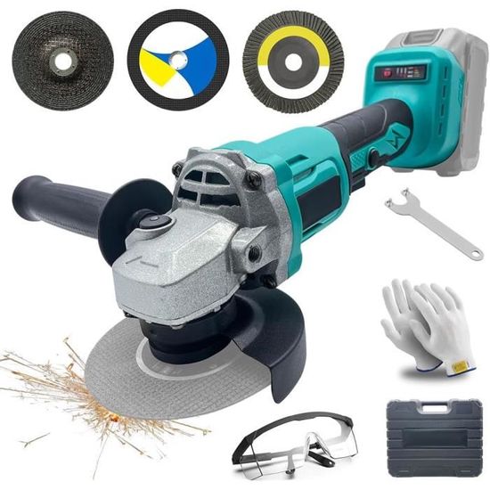 Meuleuse D'Angle Sans Fil Pour Batterie Makita 18 V, 100-125 Mm 8000 Tr-Min, Meuleuse D'Angle ...