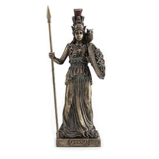 ATHENA AVEC LANCE FACON BRONZE STATUE - Cdiscount Maison