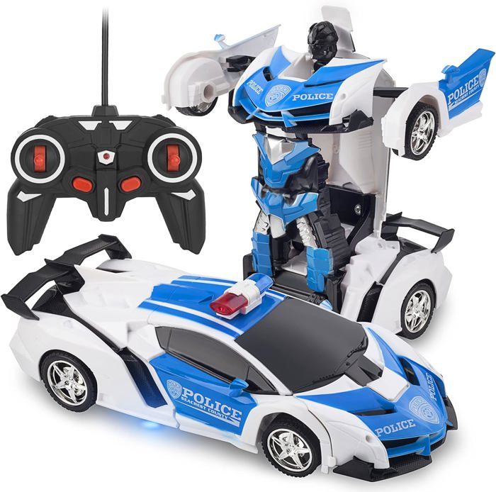Voiture Télécommandée, Transforme Robot Rc Rechargeable Rotation À 360 ...