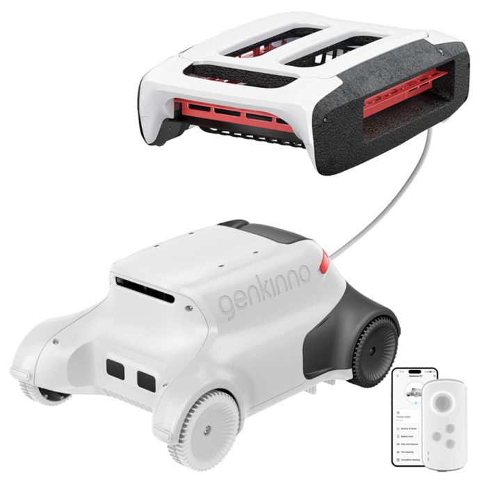 Aspirateur Robot Piscine Genkinno P2 Master Kit-Puissance D'aspiration 2500 GPH-Autonomie 120 ...