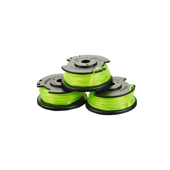 Lot de 3 bobines simple fil torsadé RYOBI 2mm pour coupe-bordures sur ...