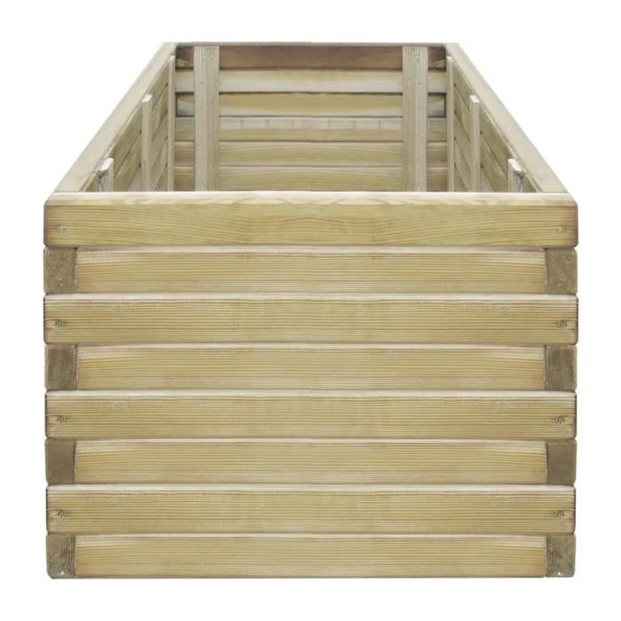 Ayhao2 Lit surélevé rectangulaire 100 x 50 x 40 cm Bois 60299 ...