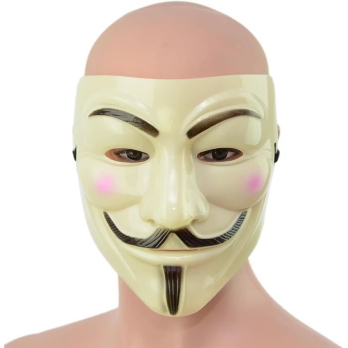 V For Vendetta Masque Anonymous Guy Fawkes Halloween Mascarade Unisexe ...