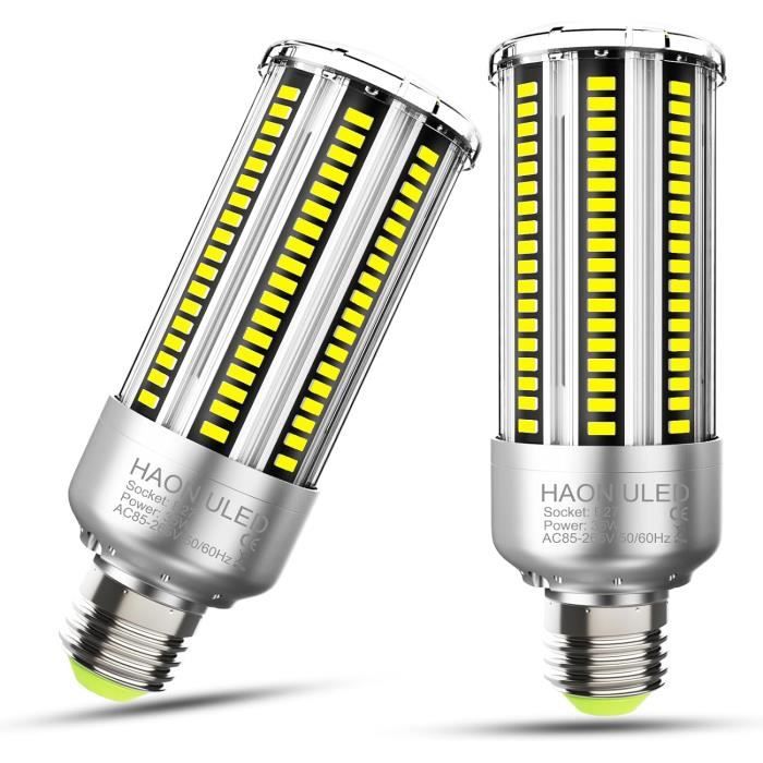 Ampoule LED E27 Blanc Froid 35W 6000K équivalent ampoules à incandescence 300W, 4000LM Super ...